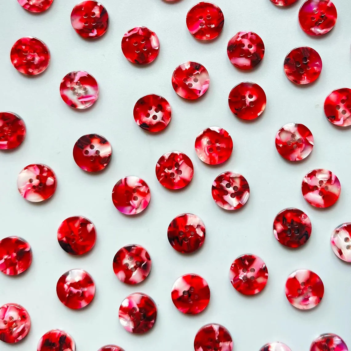 15mm - Cherry Bomb Button - Tangled Yarn